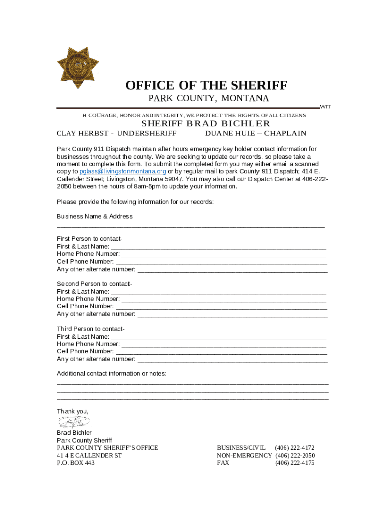 Re-Elect Sheriff Brad Bichler Doc Template | pdfFiller
