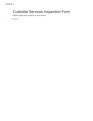 Fillable Online Custodial Services Inspection Form Fax Email Print ...