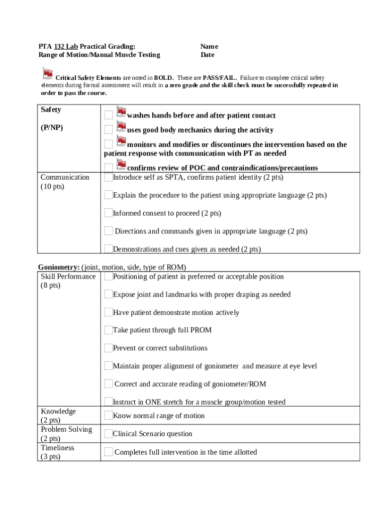 MANUAL MUSCLE TESTING PROCEDURES Key to ... - media lanecc Doc Template ...