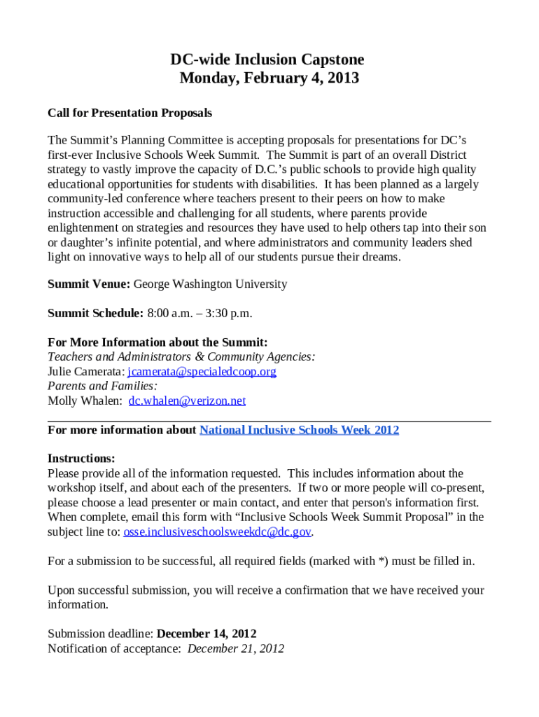 Several Events Planned to Celebrate ISW in the District of ... - osse ...