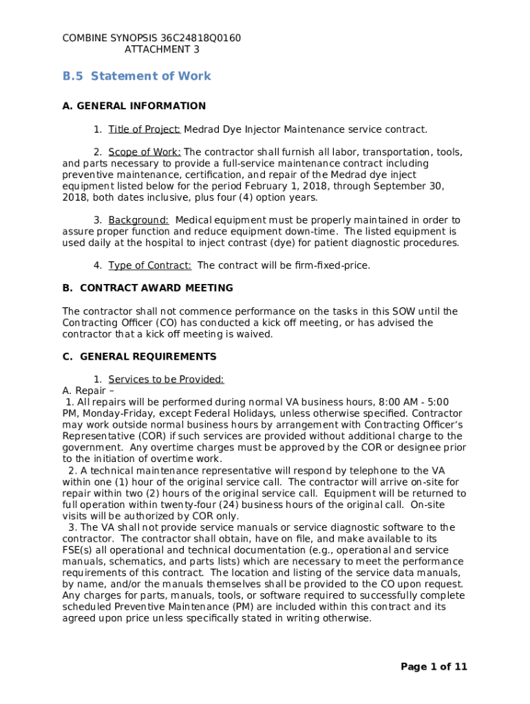 STATEMENT OF WORK (SERVICES) (SOW) GENERAL ... Doc Template | pdfFiller