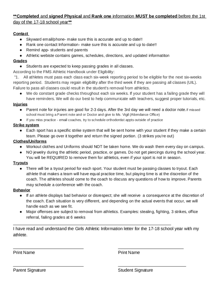 Skyward Enrollment Procedures Doc Template | pdfFiller