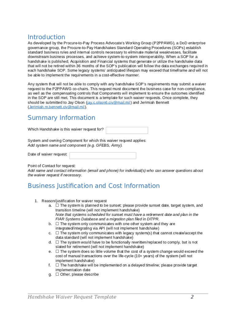 Procure-To-Pay Capability Summary 57 - P2P Handshakes ... Doc Template | pdfFiller