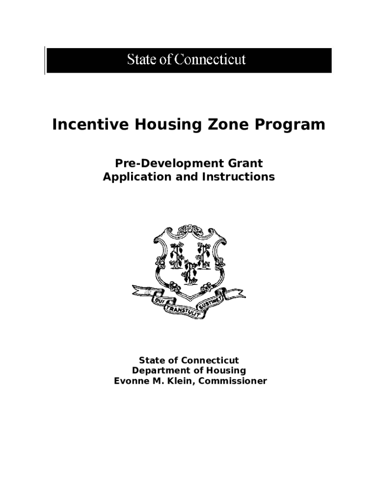 Incentive Housing Zone Program Pre-Development Grant ... Doc Template ...