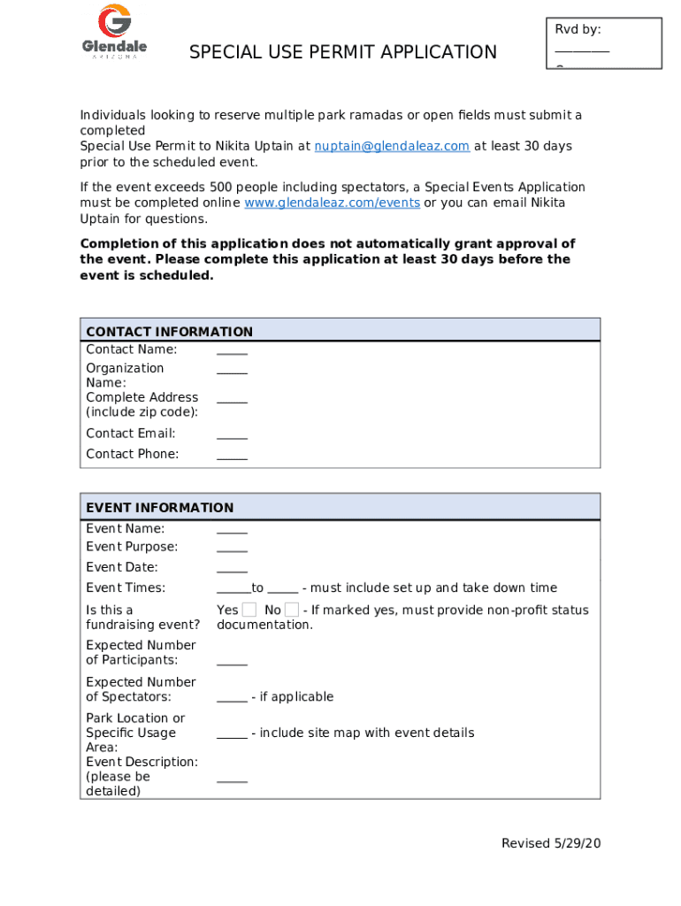 Special Use Permit Application-2. ... Doc Template | pdfFiller