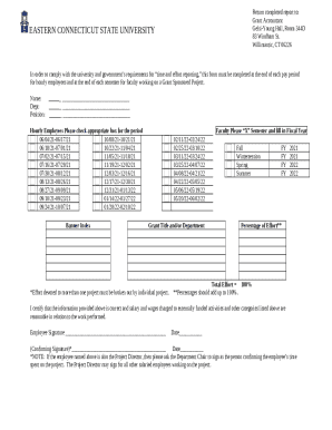 Federal Grant Time and Effort Reporting . ... Doc Template | pdfFiller