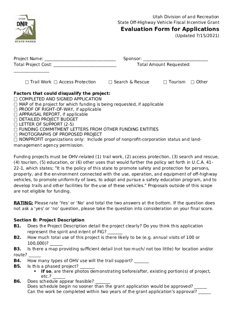 Evaluation for Applications Doc Template | pdfFiller