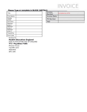 Expenses and Invoice Template - HEE East of England website - heeoe hee ...