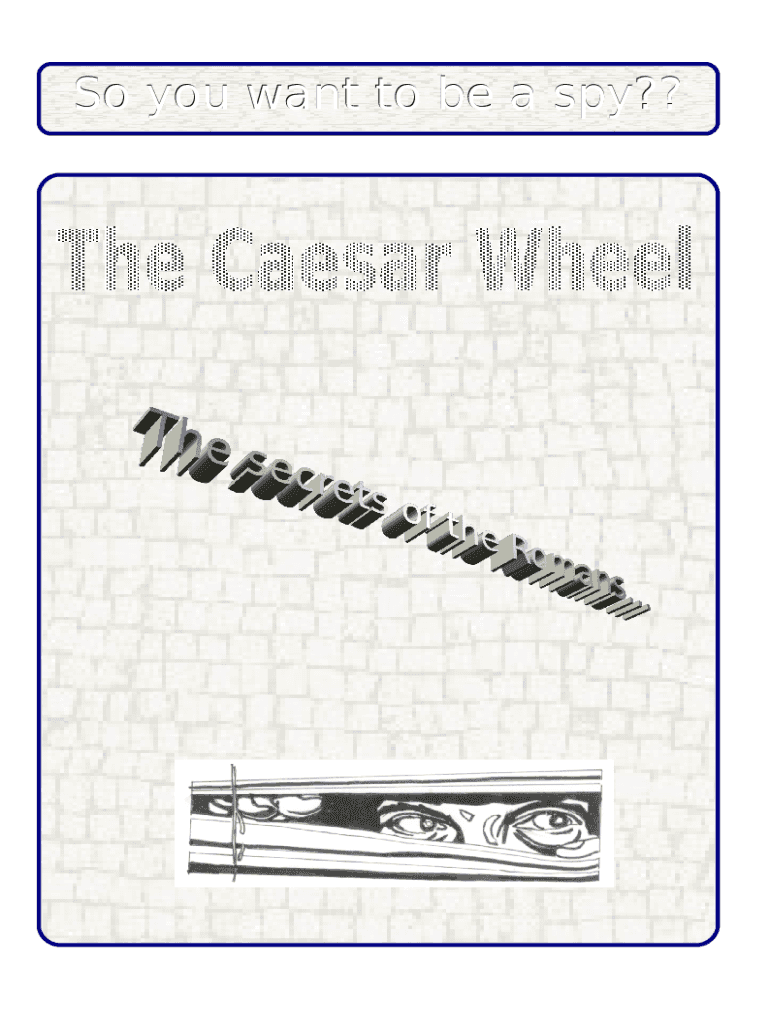 Cryptography WorksheetThe Caesar Shift Doc Template | pdfFiller