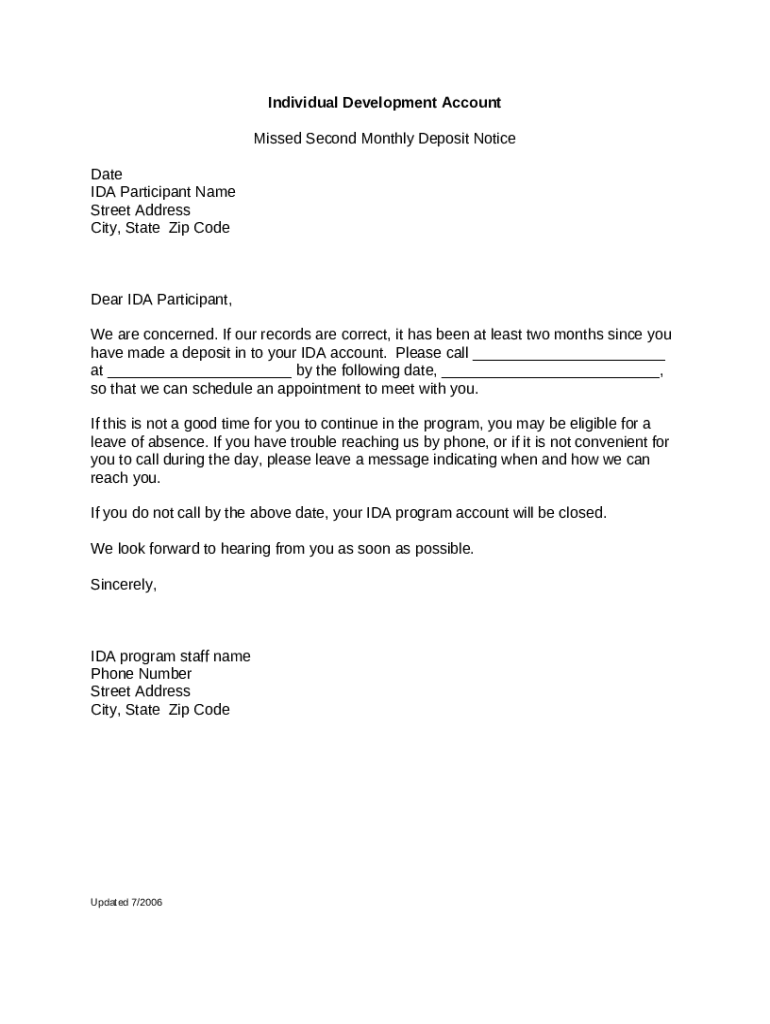 SSI Spotlight on Individual Development Accounts Doc Template | pdfFiller