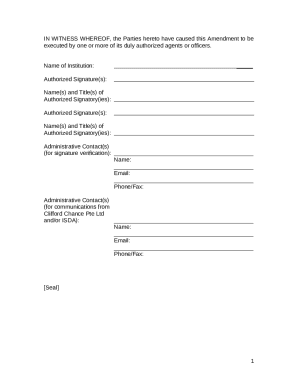 Amendment No. 1 to Warrant Agreement Doc Template | pdfFiller