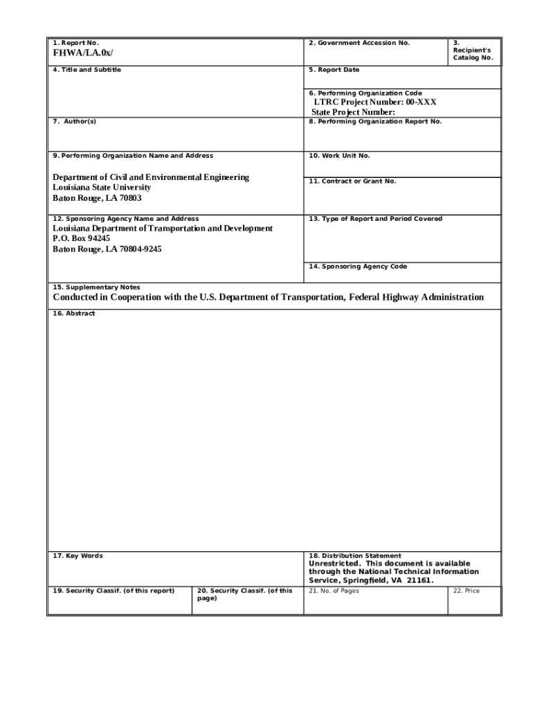 FHWA-HRT-23-015 - Department of Transportation Doc Template | pdfFiller