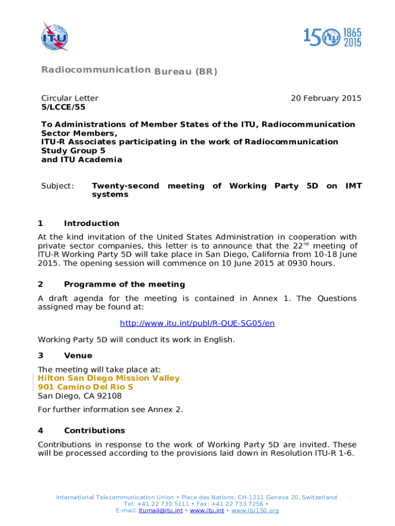 Circular Letter 5/LCCE/59 Addendum 5 Doc Template | pdfFiller