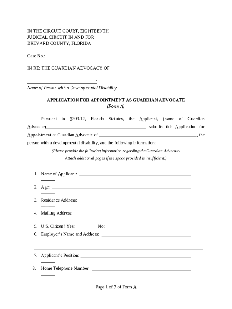 Annual Guardian Advocacy Plan With Physicians Report L Doc Template ...