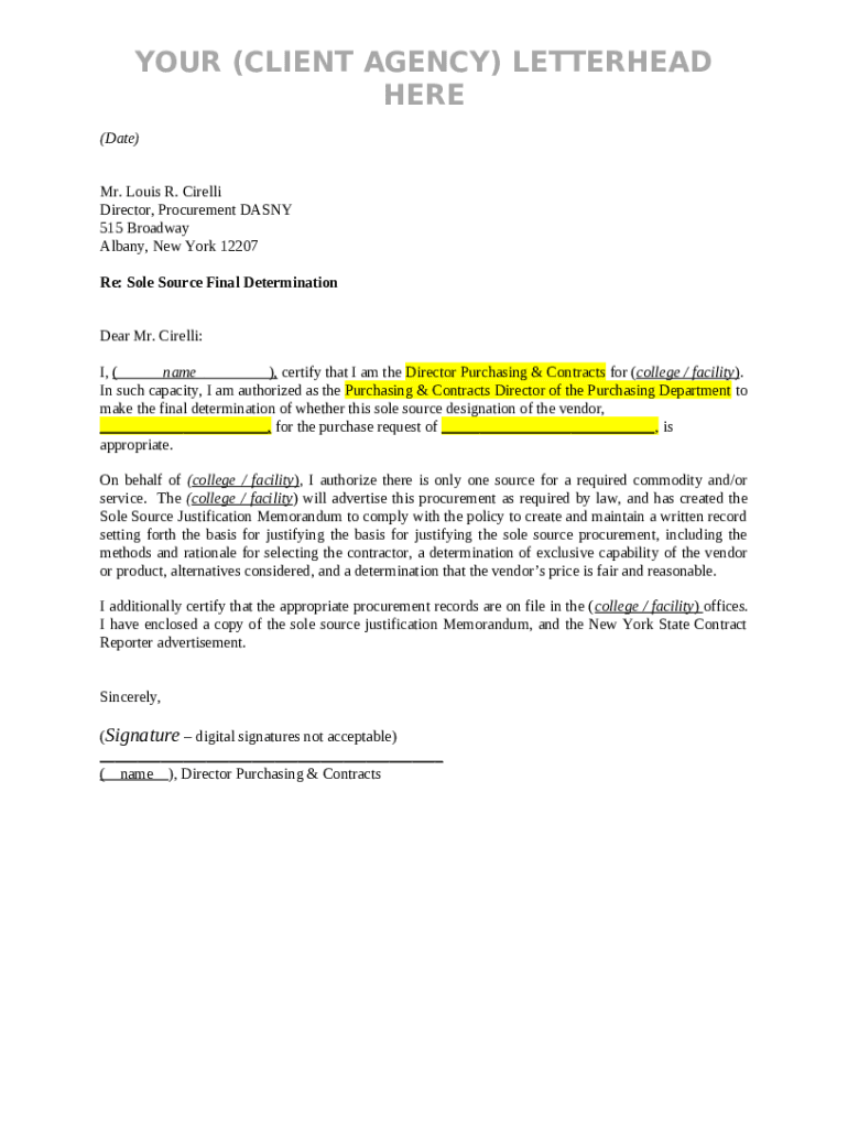 your (client agency) letterhead here Doc Template | pdfFiller