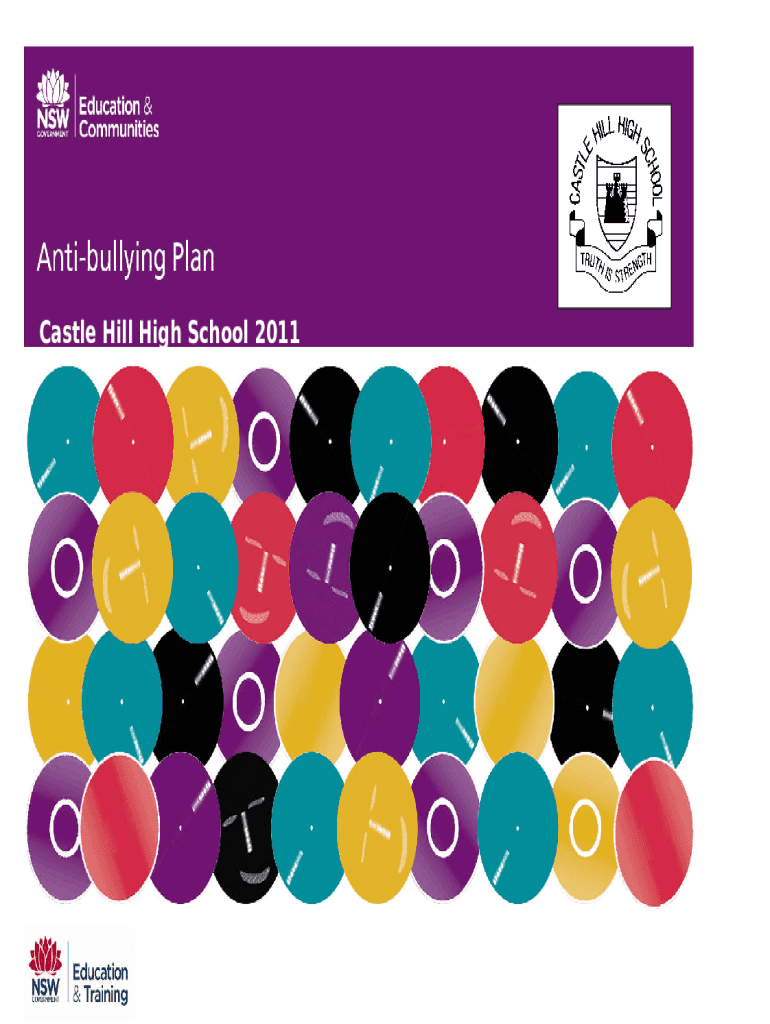 Castle Hill High School Anti-bullying Plan Doc Template | pdfFiller
