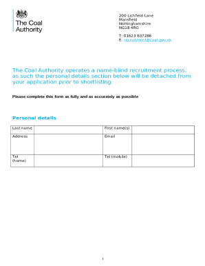 Draft Application - Coal Authority Doc Template | pdfFiller