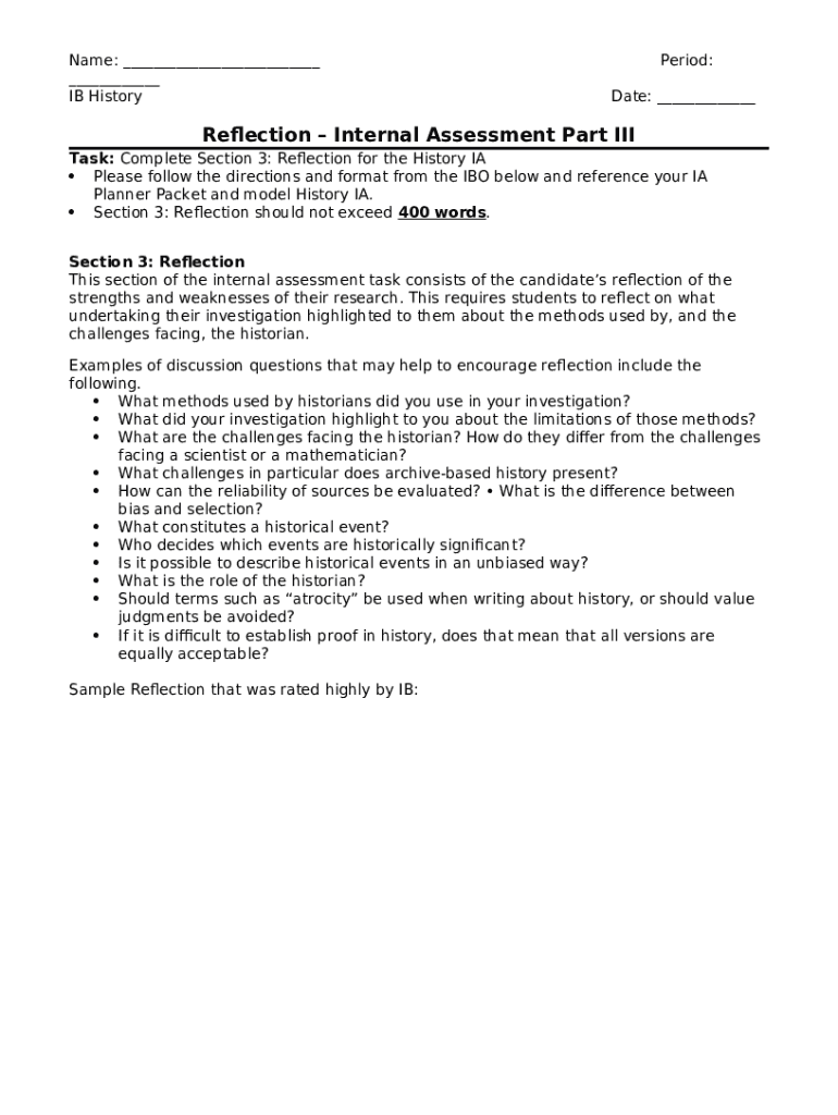 HotA - IA Sample Rubric.docx - IB History of the Americas... Doc ...