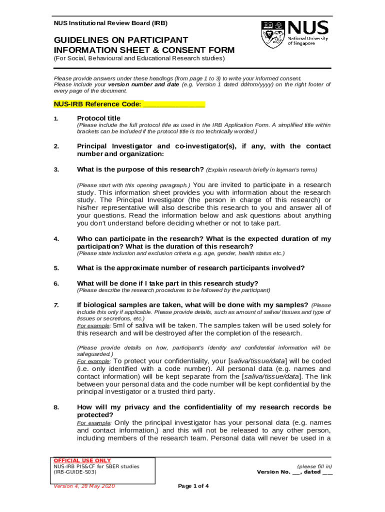 Guidance on writing participant ination sheets Doc Template | pdfFiller