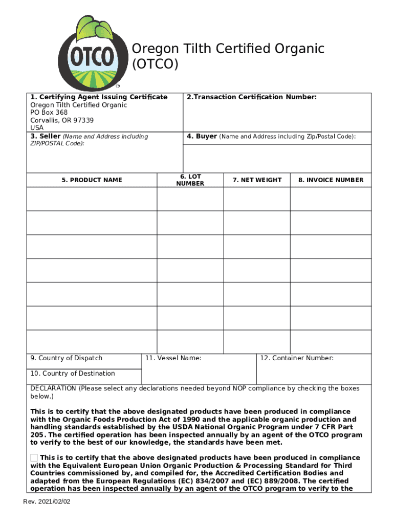 Export and transaction certificates Doc Template | pdfFiller