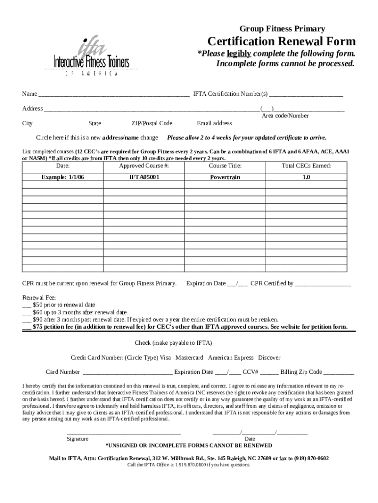 Gold / Elite Program Certification Renewal Doc Template | pdfFiller