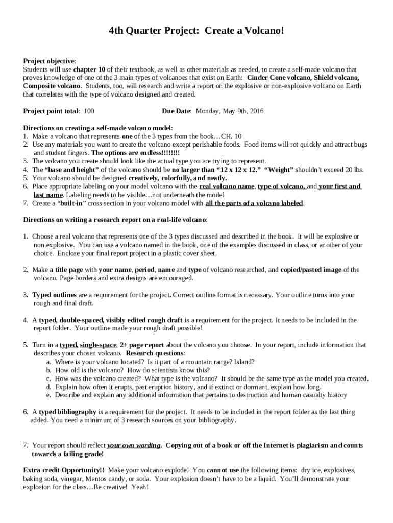 How To Make a Volcano for the Science Fair - YouTube Doc Template ...