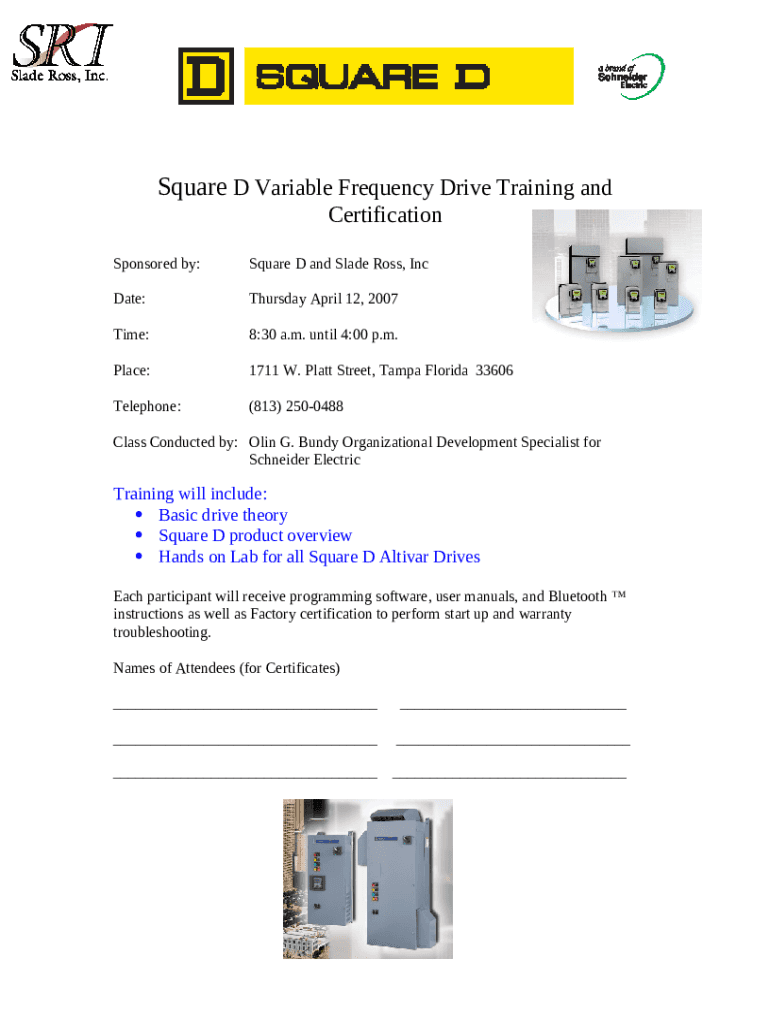 Square D Variable Frequency Drive Training and Certifcation Doc ...