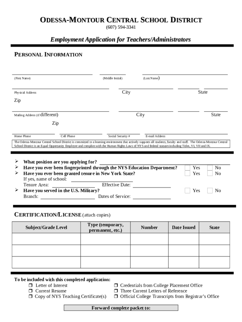 District Detail for ODESSA-MONTOUR CENTRAL SCHOOL ... Doc Template | pdfFiller