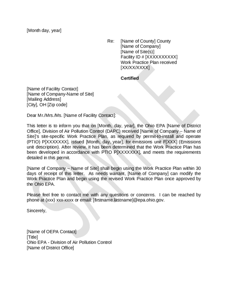 WPP General Template No. 2 - epa ohio Doc Template | pdfFiller