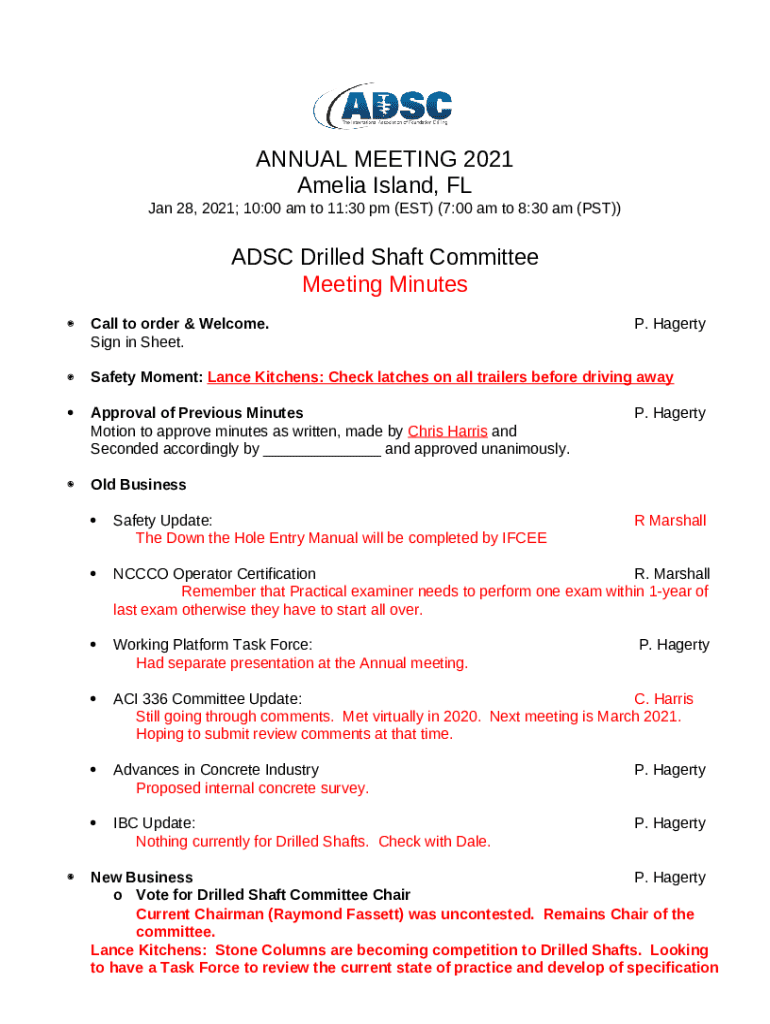 ADSC SOUTH CENTRAL CHAPTER Doc Template | pdfFiller