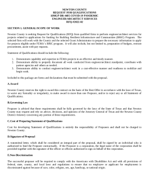 Request for Qualifications (RFQ) - Orange County, Texas Doc Template ...