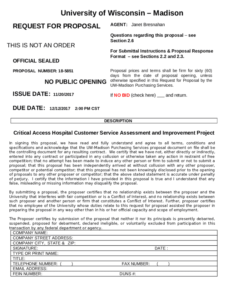 18-5851 Request for Proposal Doc Template | pdfFiller