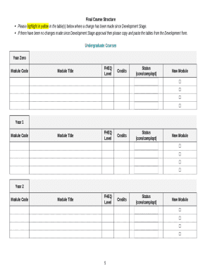 New Course Approval Final Stage Doc Template | pdfFiller