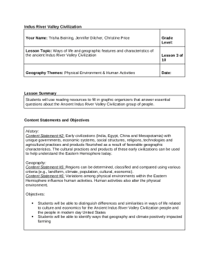 Indus River Valley Civilization - StudyLib Doc Template | pdfFiller