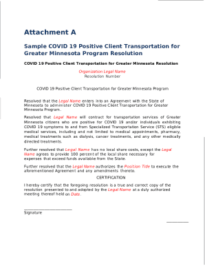 Attachment A - Sample Resolution Doc Template | pdfFiller