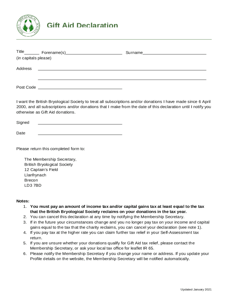 BBS Gift Aid . BBS Gift Aid Doc Template | pdfFiller