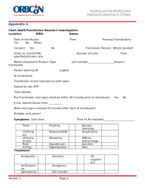 WACHS Blood and Blood Products Clinical Practice Standard Doc Template ...