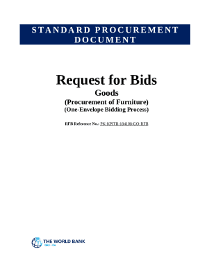 Standard Procurement Document : Request for Bids Goods ... Doc Template | pdfFiller