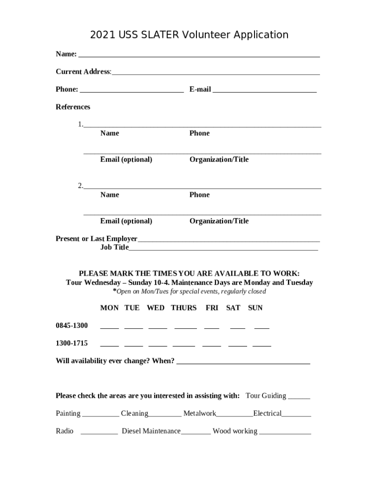 USS Slater kept afloat by shrinking number of volunteers Doc Template | pdfFiller