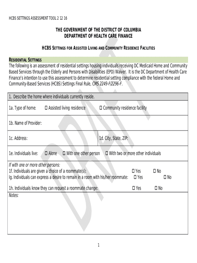 Assisted Living Residence Regulationsdoh - DC Health - dhcf dc Doc ...