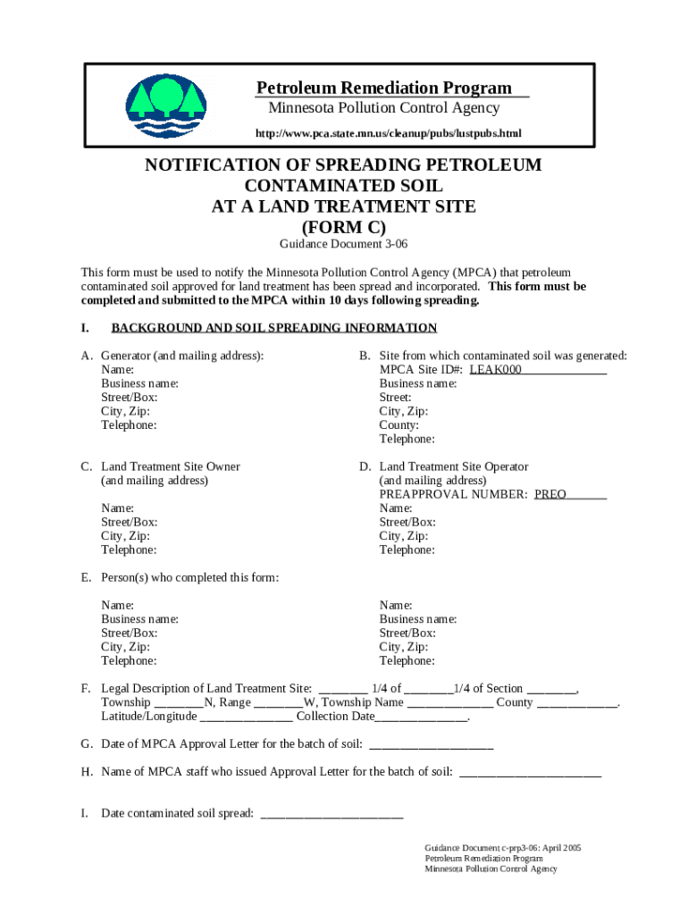 Instructions for Proposal to Land Apply Soil ... Doc Template | pdfFiller