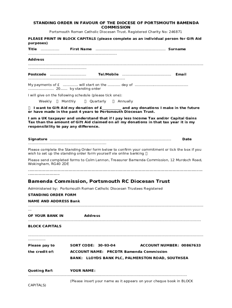 BAMENDA Standing Order .docx Doc Template | pdfFiller