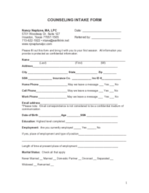 Fillable Online New Client Forms - TherapyPsychotherapyCounseling Fax ...