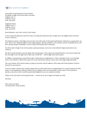 Eagle Scout Letters - Boy Scouts of America - blog scoutingmagazine Doc ...