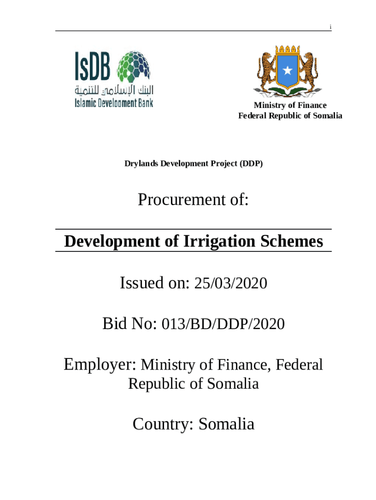 Development of Irrigation Schemes Doc Template | pdfFiller