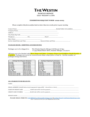 Fillable Online EXHIBITOR REQUEST FORM -2022-2023 Fax Email Print ...