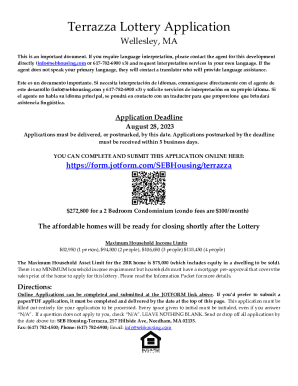 Fillable Online Lottery Application for Income-Restricted Rental ...
