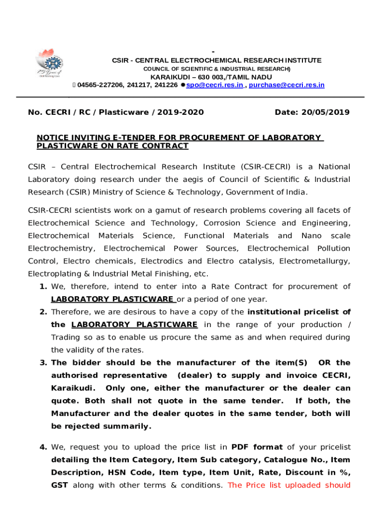 Central Electrochemical Research Institute (CECRI), CSIR Doc Template ...