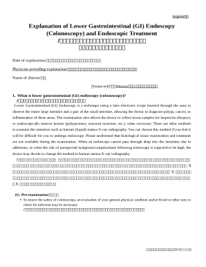 Lower GI Endoscopy & ColonoscopyNew York NY Doc Template | pdfFiller