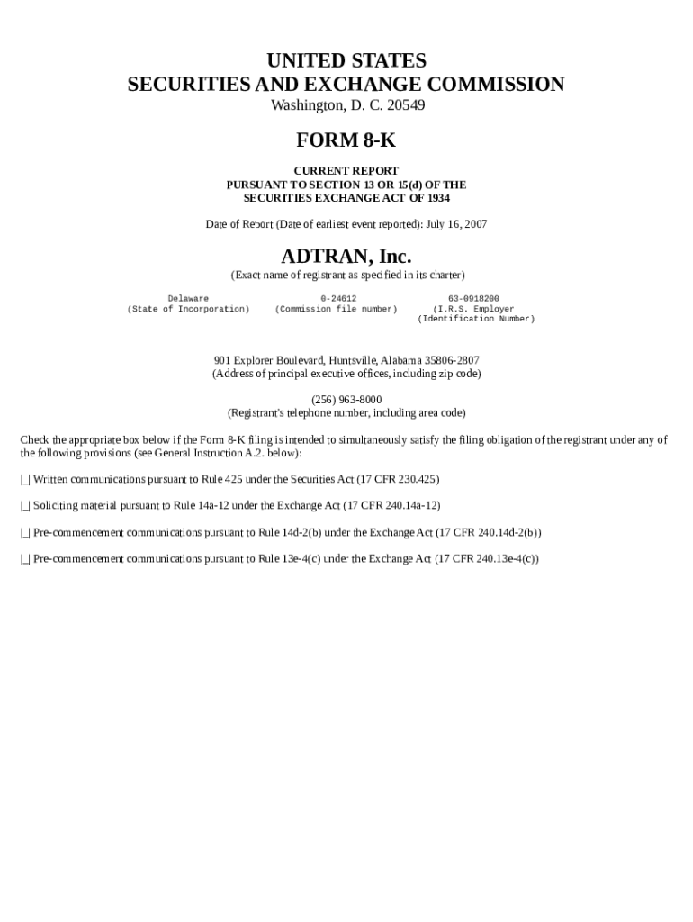 ADTRAN, Inc. - cloudfront.net Doc Template | pdfFiller